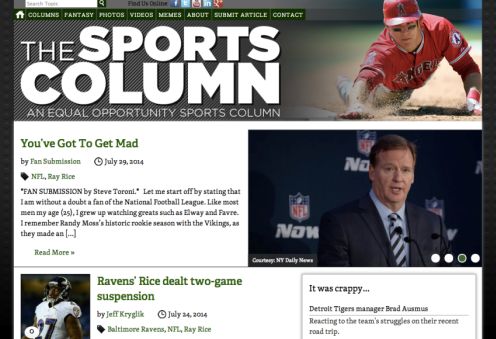 Life Of A Sports Columnist - The Sports Column | Sports Articles ...