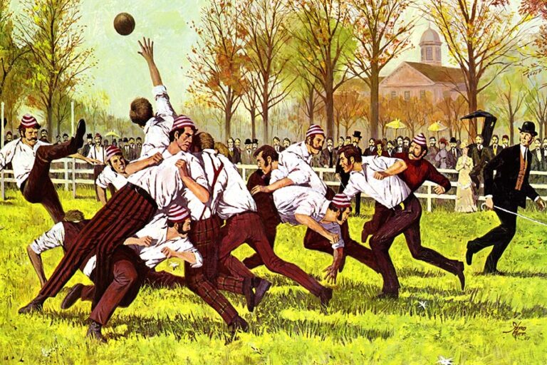 Celebrating the Very First American Football Game - The Sports Column ...